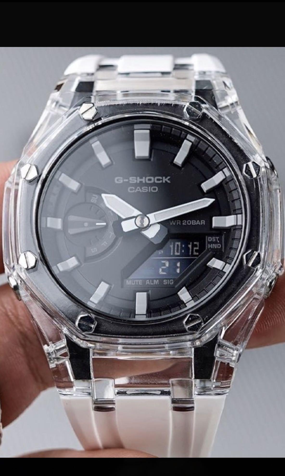 Crystal case with jelly rubber mod ga2100 ga2110 Casio gshock ga-2100 ...