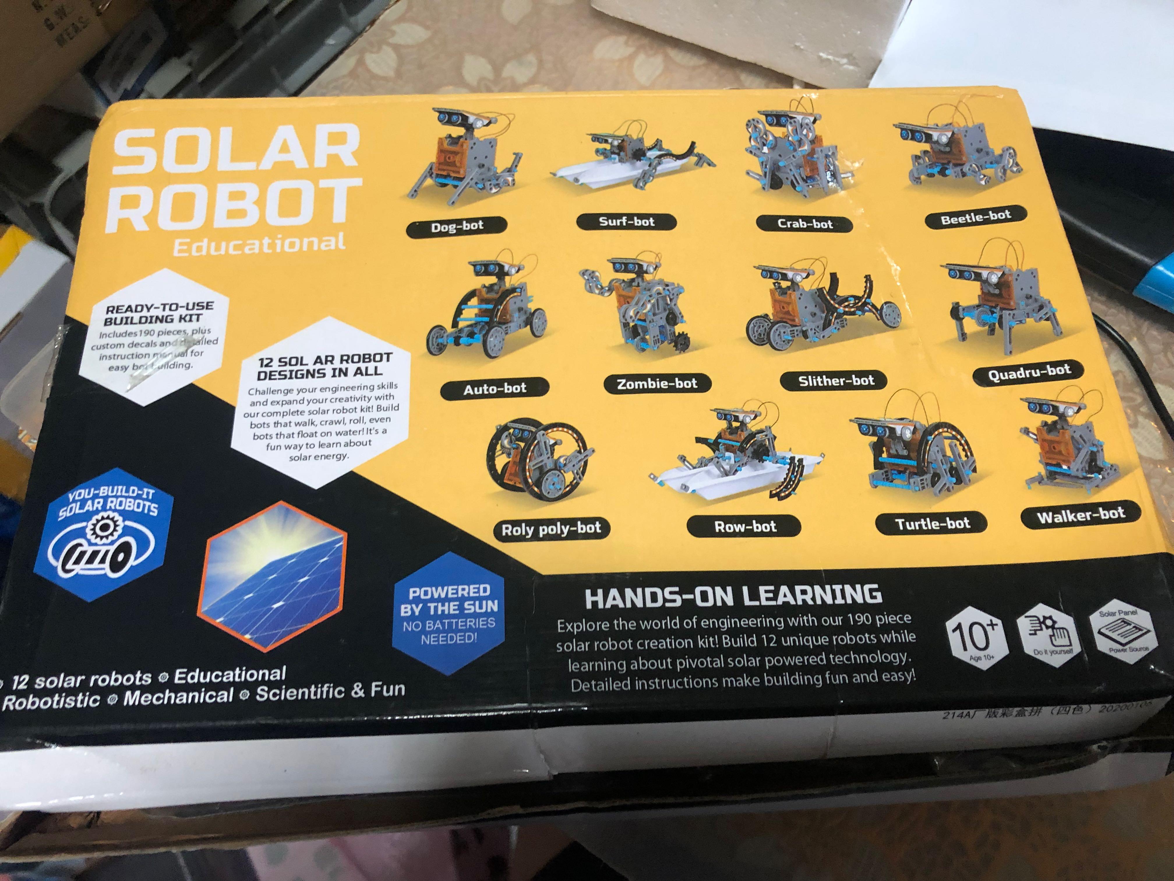 Discovery Kids #MINDBLOWN Solar Robot 12-in-1 Kit, 190-Piece STEM ...