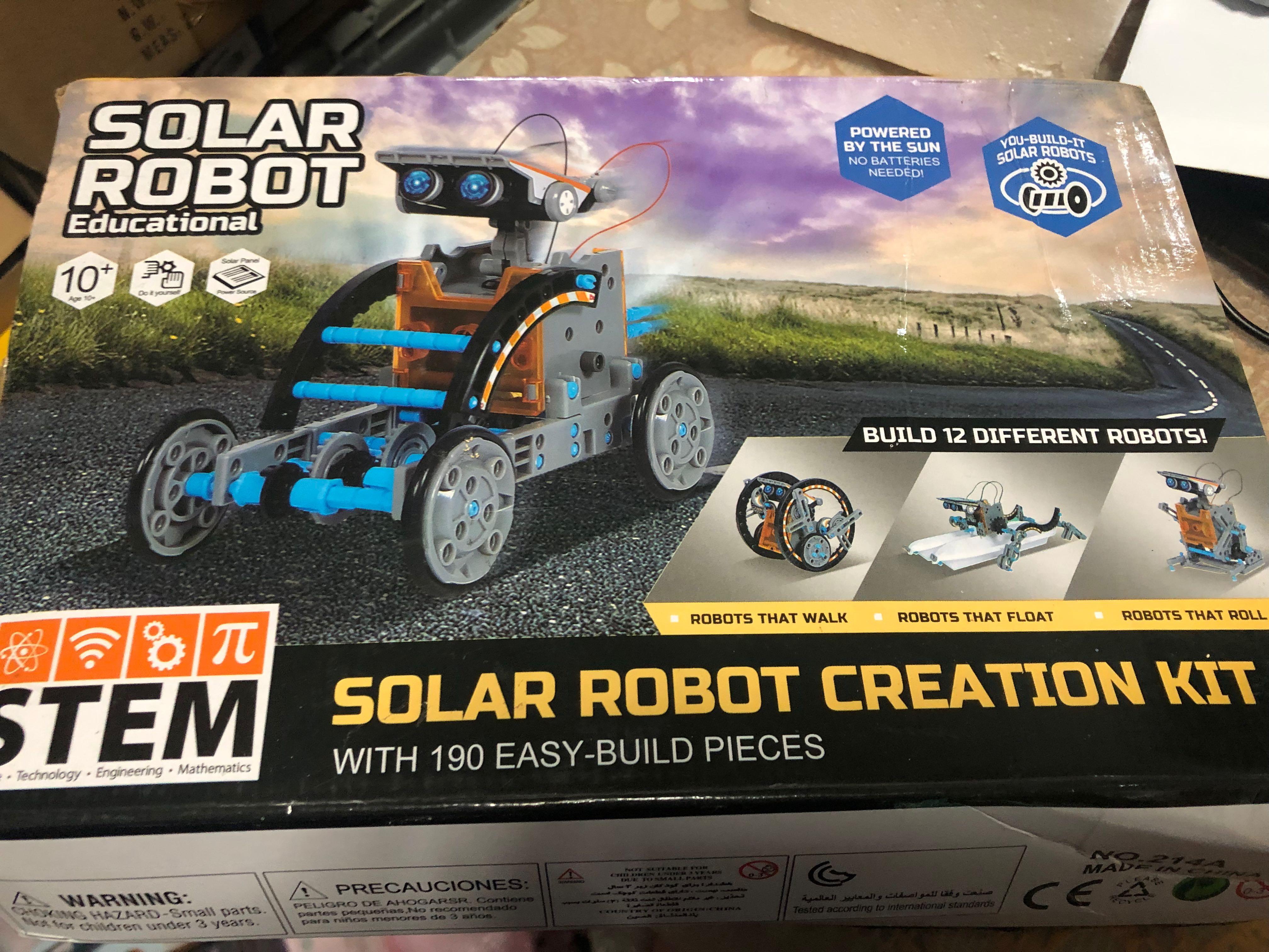 Discovery Kids #MINDBLOWN Solar Robot 12-in-1 Kit, 190-Piece STEM ...