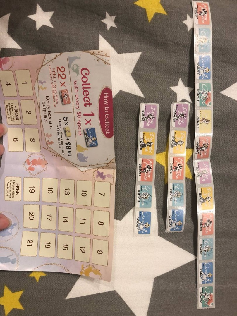 (Disney x 7-Eleven) 22 Stickers to redeem for one glass container ...