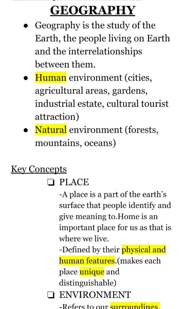 Geography notes for sec 1/2, Hobbies & Toys, Books & Magazines ...