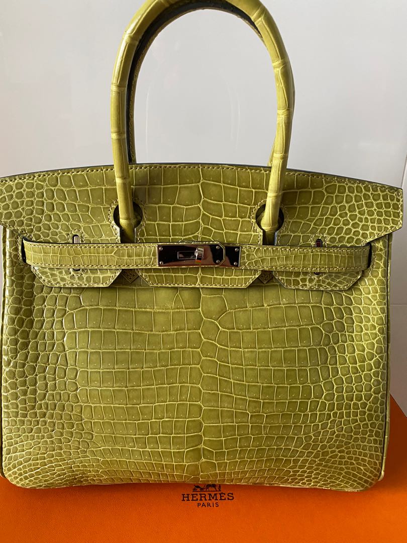 Hermes croco porosus, Women's Fashion, Bags & Wallets, Tote Bags on ...