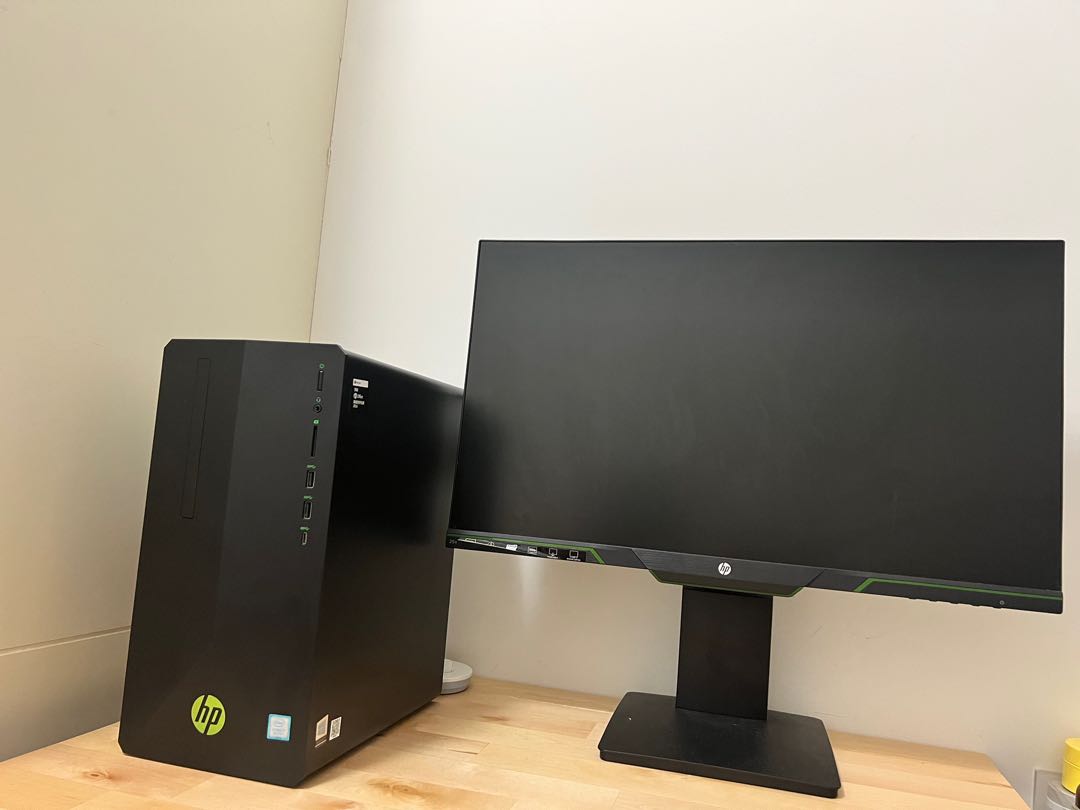 HP Pavilion Gaming Desktop 690-05xx + HP 25x display, Computers & Tech ...