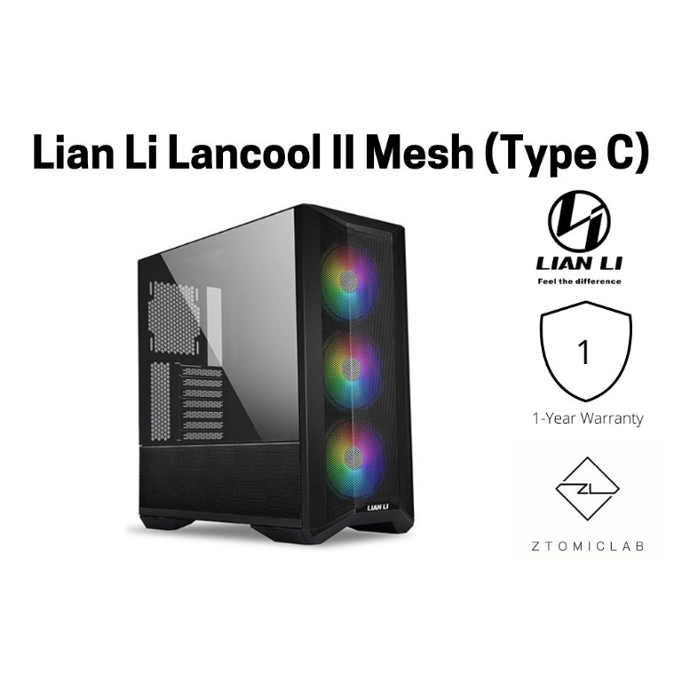 Lian Li Lancool II Mesh C RGB Black (With Type-C USB Port), Computers ...