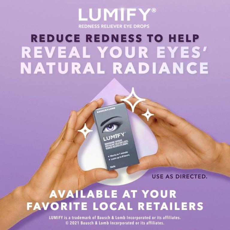 LUMIFY / Redness Reliever Eye Drops 2.5ML & 5ML & 7.5ML / Bausch & Lomb ...