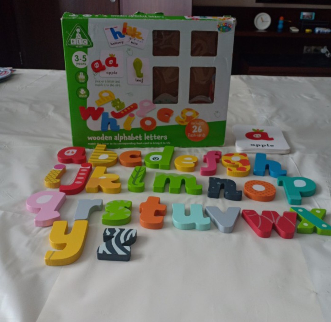 mainan anak WOODEN ALPHABET LETTERS ELC MK-N-178, Toys & Collectibles ...
