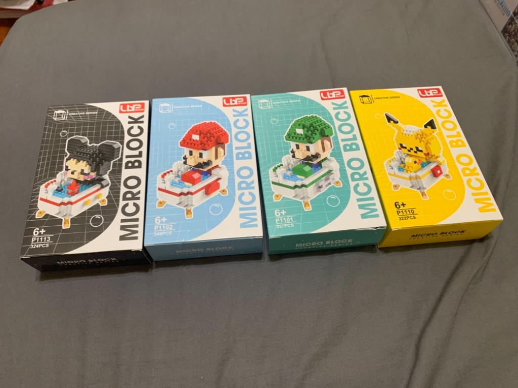 Micro Block Lego Pikachu Mario Mickey Mouse Cinnamaroll, Hobbies & Toys ...
