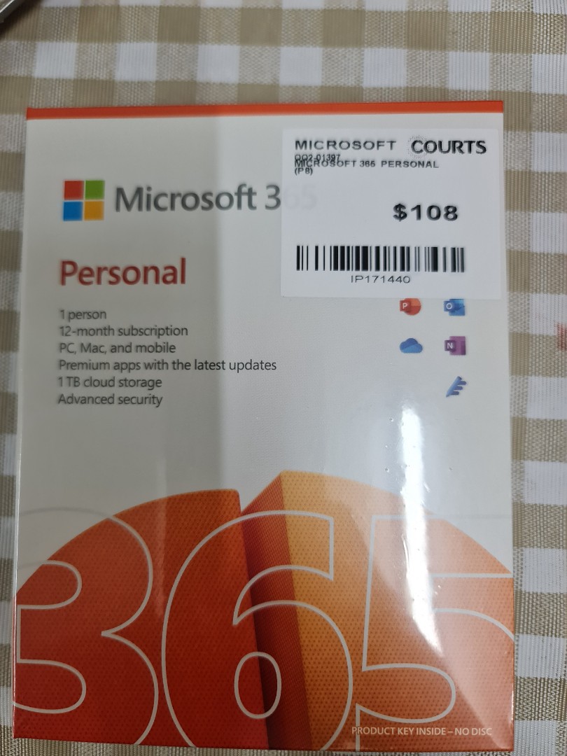 Microsoft 365 Personal 1 year subscription, Computers & Tech, Office ...