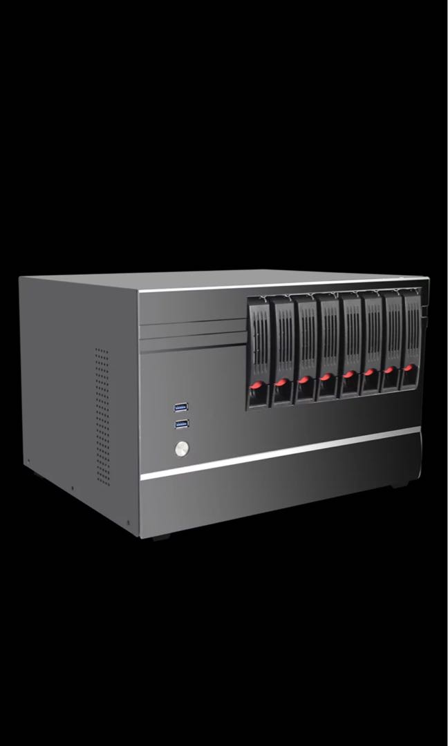 NAS Server Case - 8-bay mATX with Delta 500w Platinum PSU, Computers ...