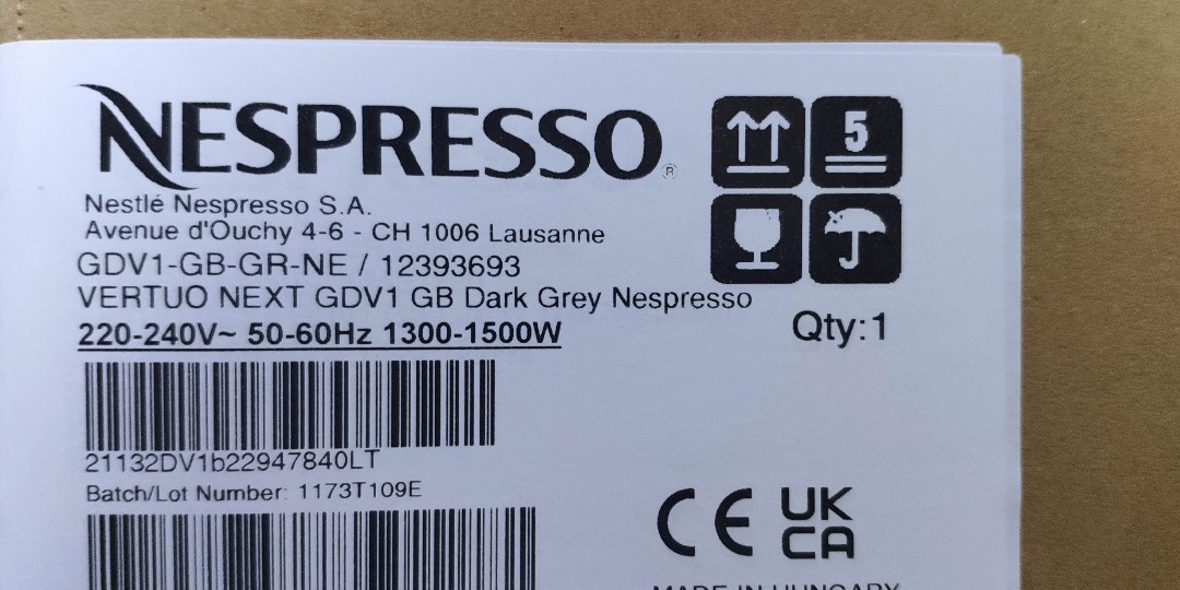 NESPRESSO Vertuo next with capsules, TV & Home Appliances, Kitchen ...
