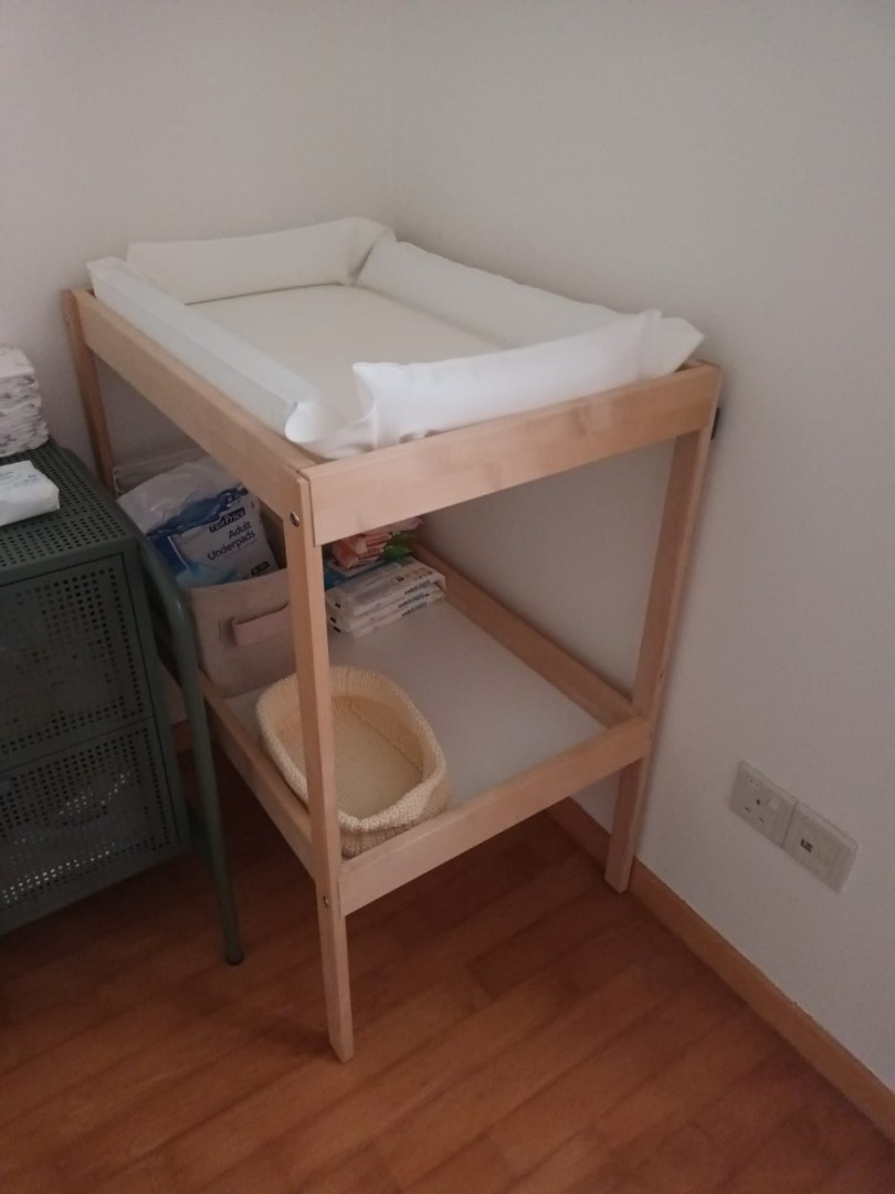Nursing table Ikea Sniglar + mat, Babies & Kids, Bathing & Changing ...