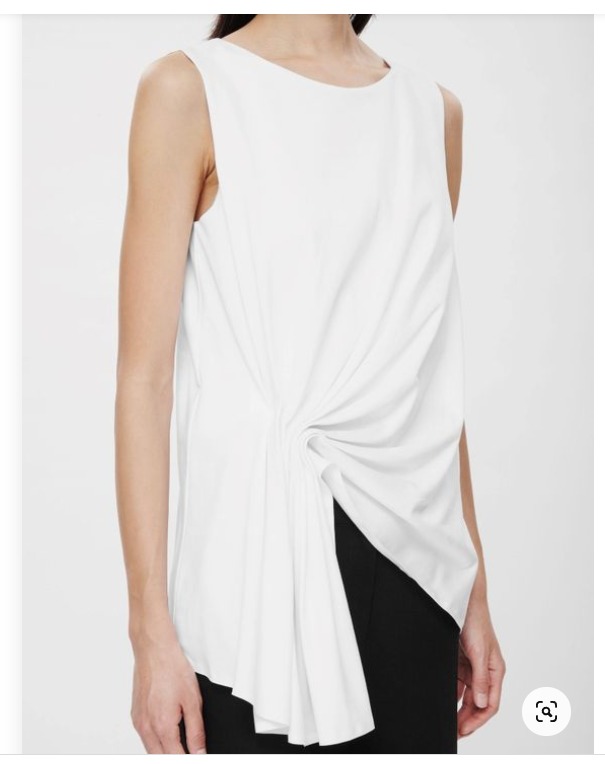 NWOT Cos white top L, Women's Fashion, Tops, Blouses on Carousell