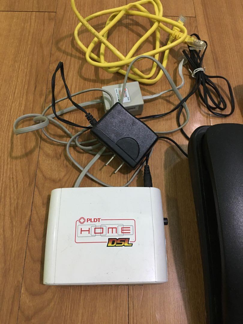 PLDT Modem/Router, Telephone unit with caller id set, Computers & Tech ...