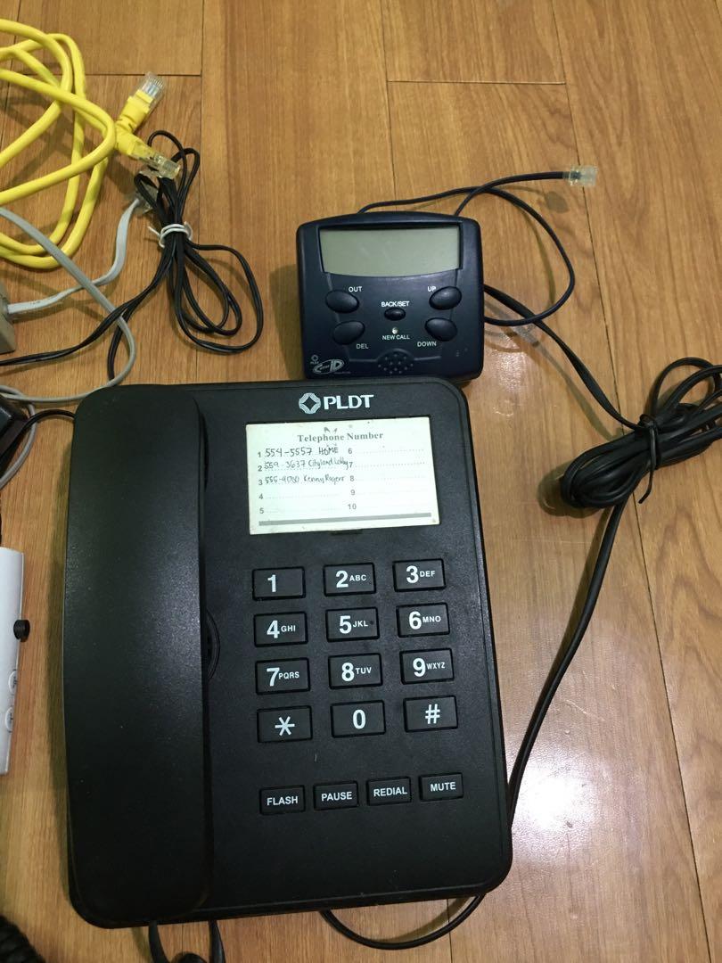 PLDT Modem/Router, Telephone unit with caller id set, Computers & Tech ...