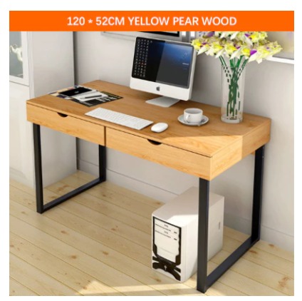 (PO) Table with drawer - small multipurpose simple single computer desk ...