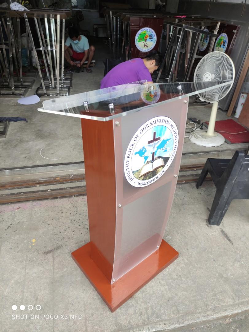 Podium Pulpit Rostrum Lectern, Furniture & Home Living, Furniture ...