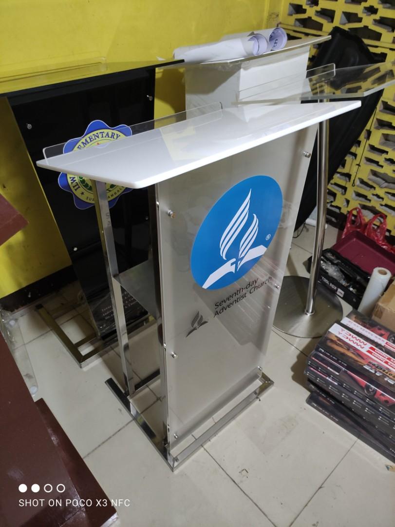 Podium Pulpit Rostrum Lectern, Furniture & Home Living, Furniture ...