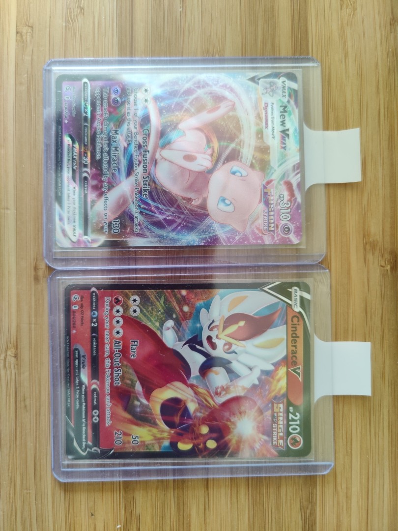 Pokemon TCG Fusion Strike Mew vmax Cinderace V, Hobbies & Toys, Toys & Games on Carousell