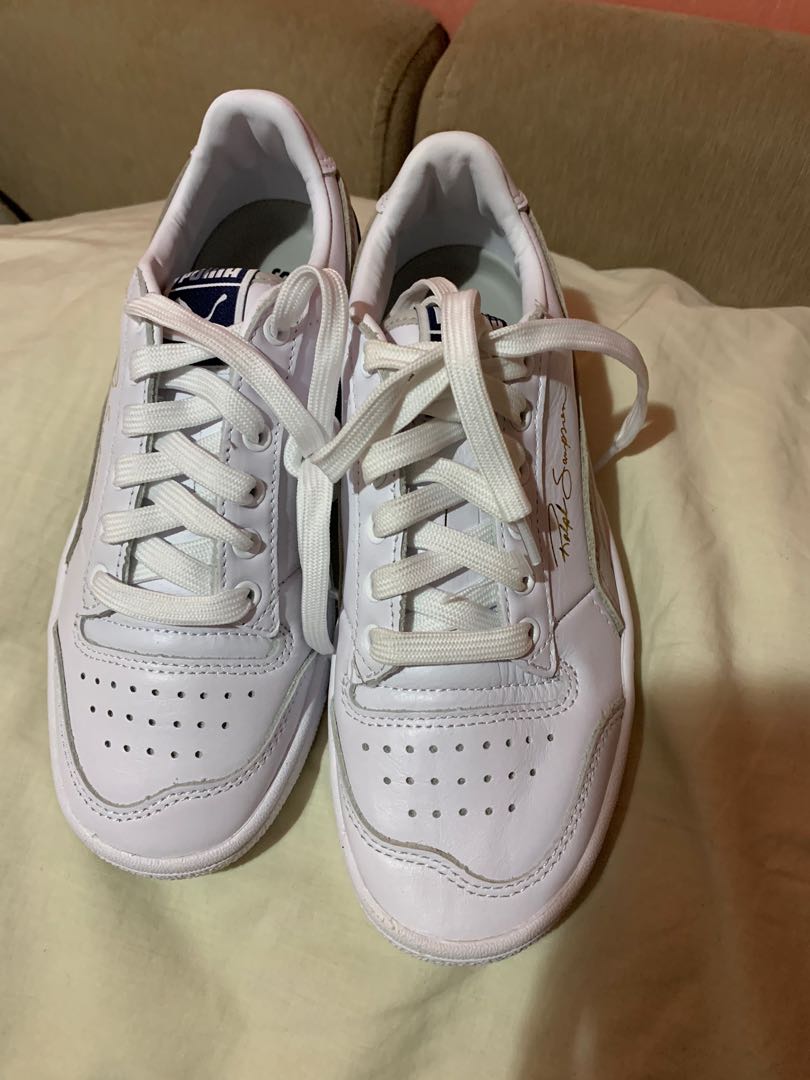 Puma white and blue, Women's Fashion, Footwear, Sneakers on Carousell