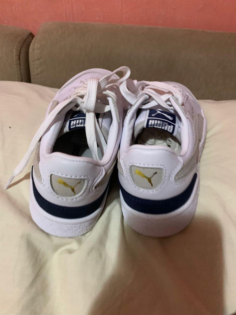 Puma white and blue, Women's Fashion, Footwear, Sneakers on Carousell
