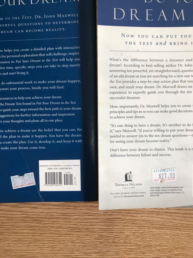 Put Your Dream to the Test (My Dream Map) by John C. Maxwell, Hobbies ...