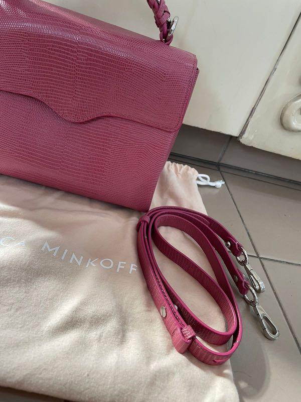 SALE!! REBECCA MINKOFF Genuine Pink Leather Handbag / Slingbag, Luxury ...