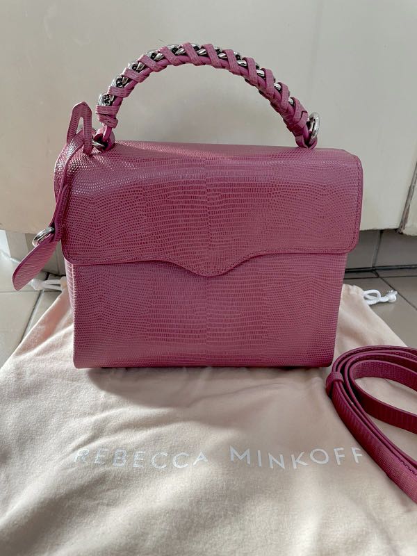 SALE!! REBECCA MINKOFF Genuine Pink Leather Handbag / Slingbag, Luxury ...
