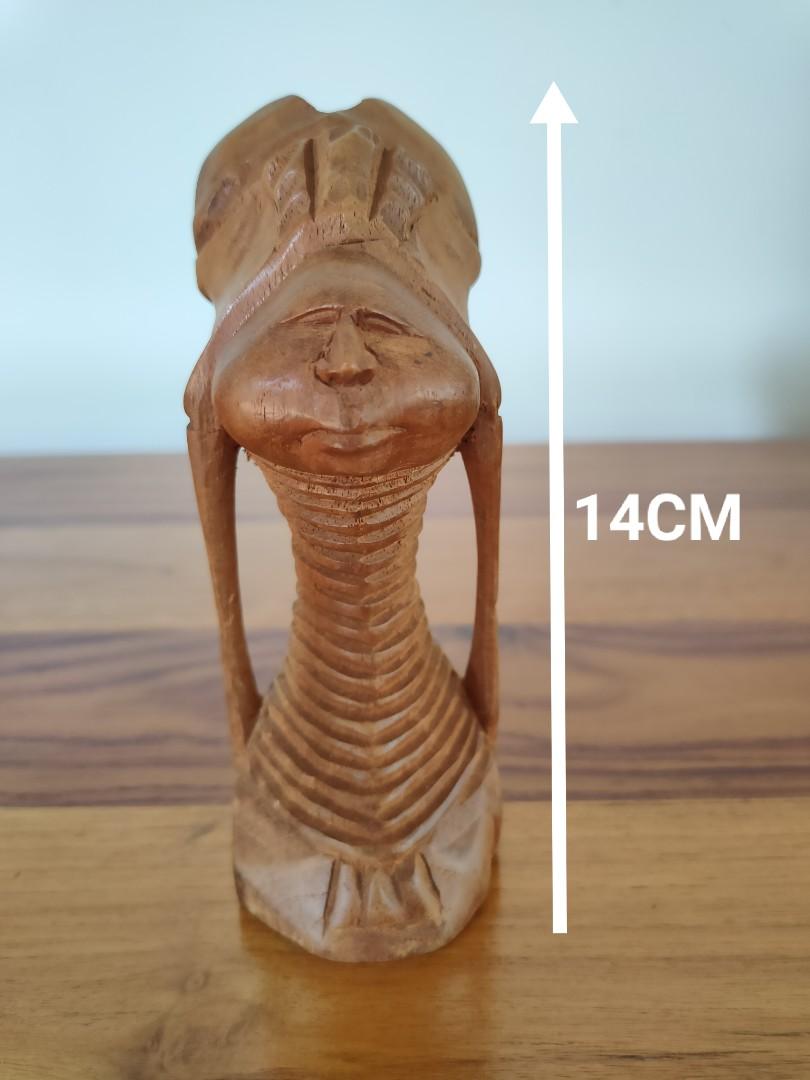 Red Indian Long Neck Tribe wood carving doll decor perhiasan ukiran ...