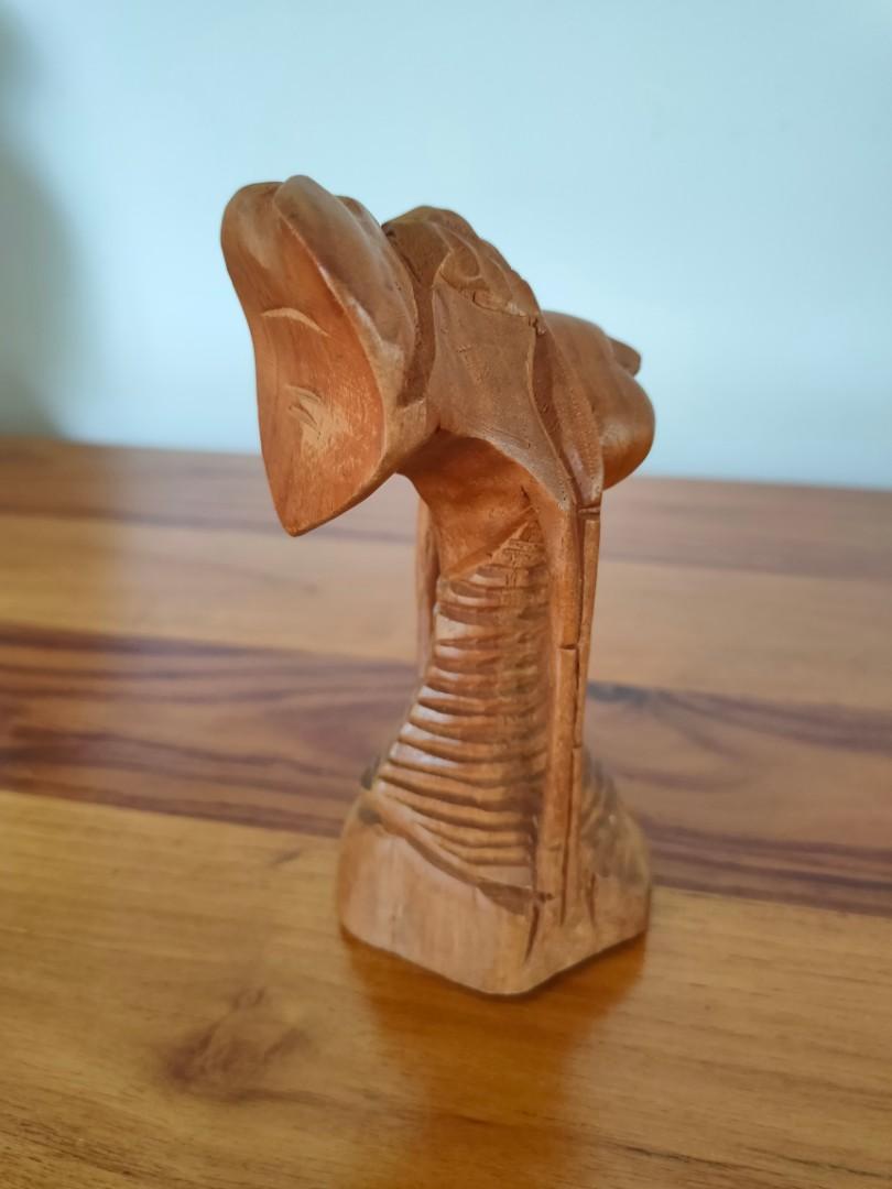 Red Indian Long Neck Tribe wood carving doll decor perhiasan ukiran ...