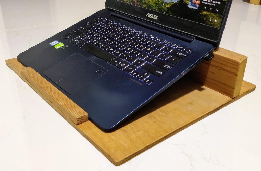 Rustic Wooden Laptop Stand Raiser, Computers & Tech, Laptops ...