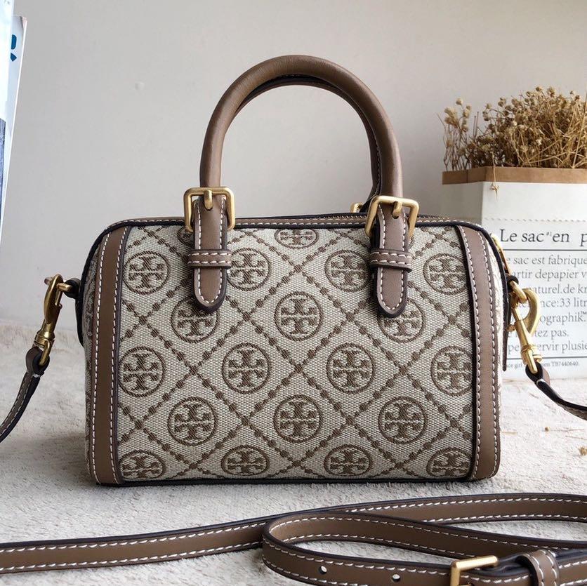 Tory Burch Mini Monogram Boston Bag, Women's Fashion, Bags & Wallets ...