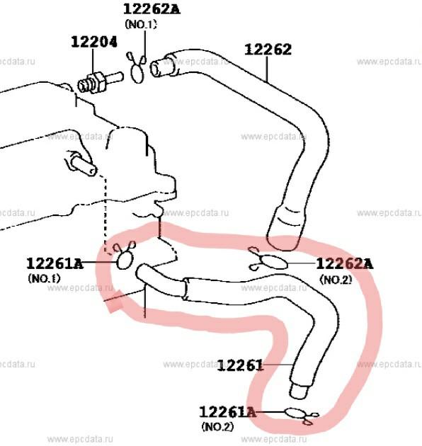 Toyota breather hose 12261-0D040, Car Accessories, Accessories on Carousell