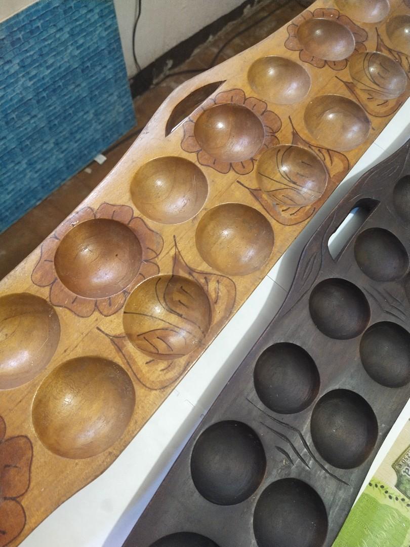 vintage 2 wooden "SUNGKA"/Large & Small/Very nice designs/1970s ...