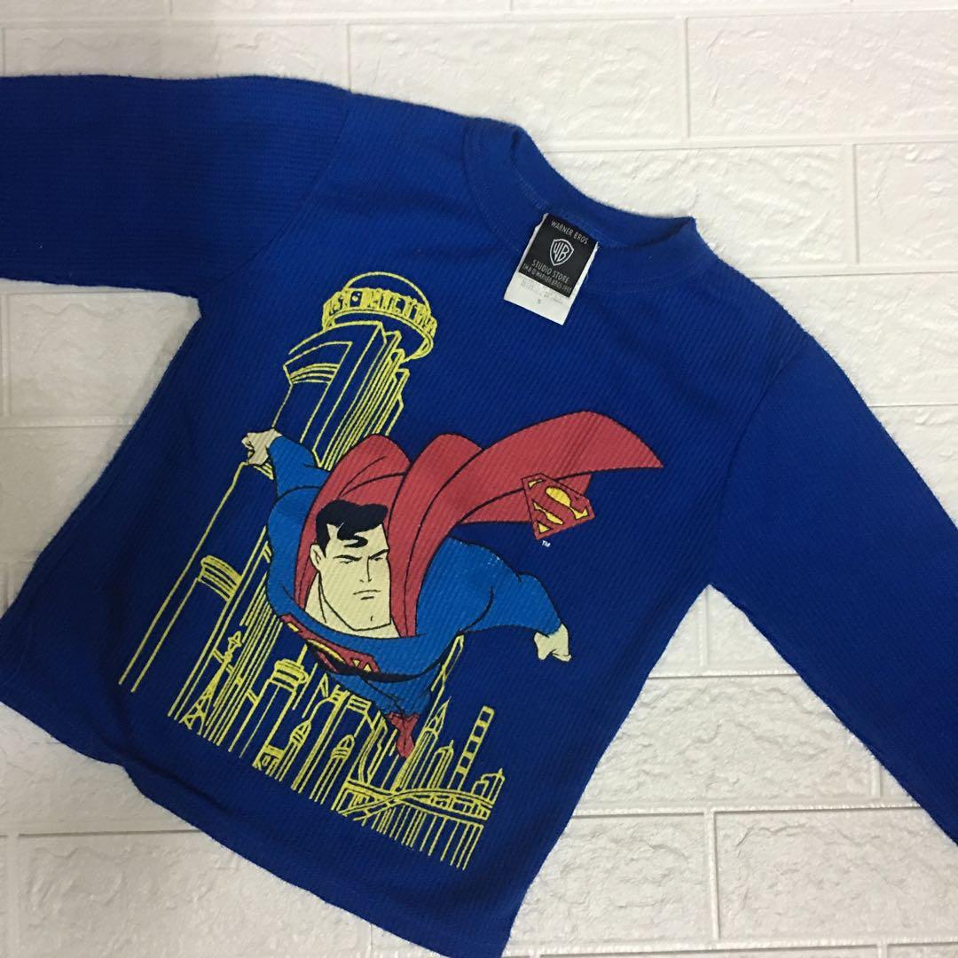 Warner Bros. Studio Superman Waffle Knit Pajama Set, Babies & Kids ...