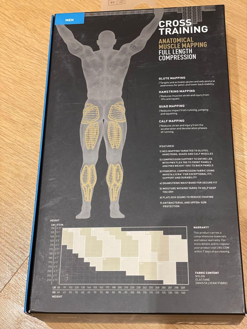 2XU Full Length Cross Training MCS Compression Tights (Anatomy Muscle ...
