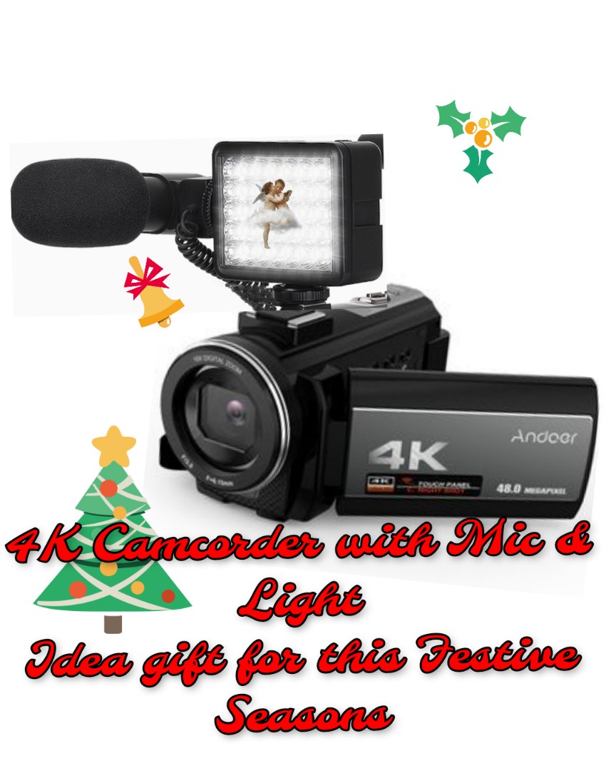 4K Video Camera Camcorder, Vlogging, YouTube, Facebook, Ticktock, IpCam ...