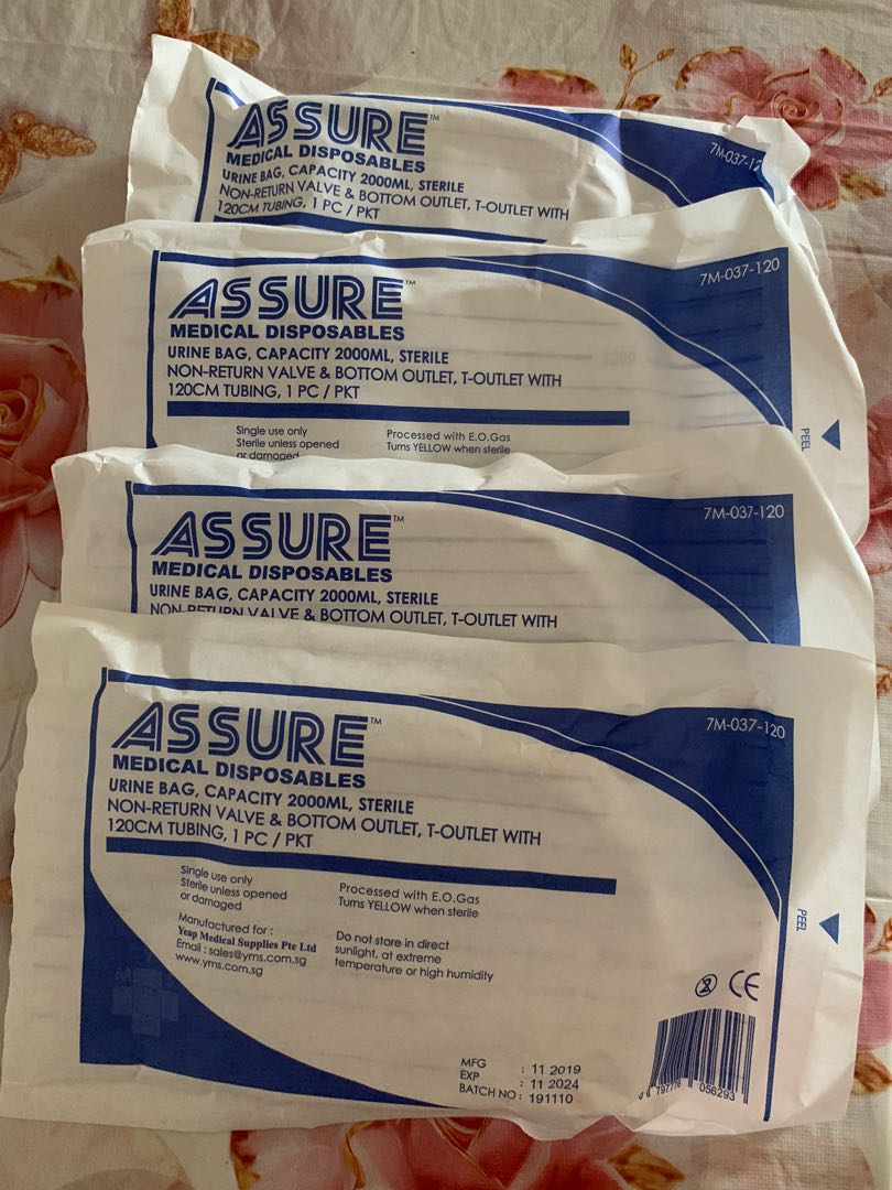 Assure disposable dressing packs and urine bag, Health & Nutrition, Medical Supplies & Tools on ...