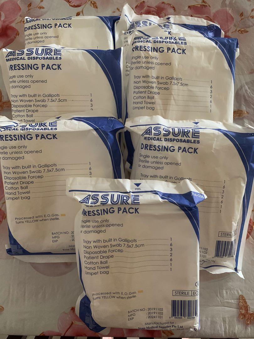 Assure disposable dressing packs and urine bag, Health & Nutrition ...