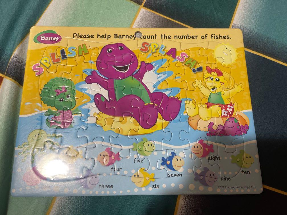 Barney 49 Pieces Puzzle, Hobbies & Toys, Toys & Games on Carousell