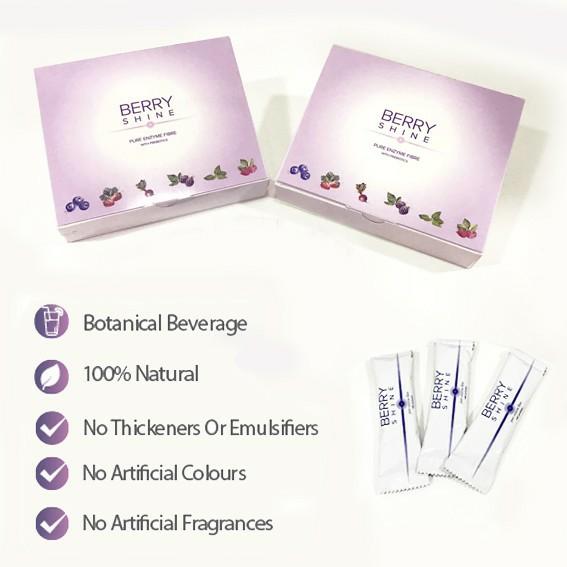 Berry Shine 100% Pure Enzyme Fiber with Prebiotics 1 Box, Health ...