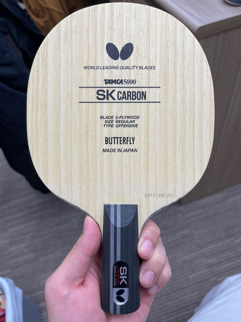 Butterfly SK Carbon CS 直拍 77g, 運動產品, 運動與體育, 運動與體育 - 球拍和球類運動 - Carousell