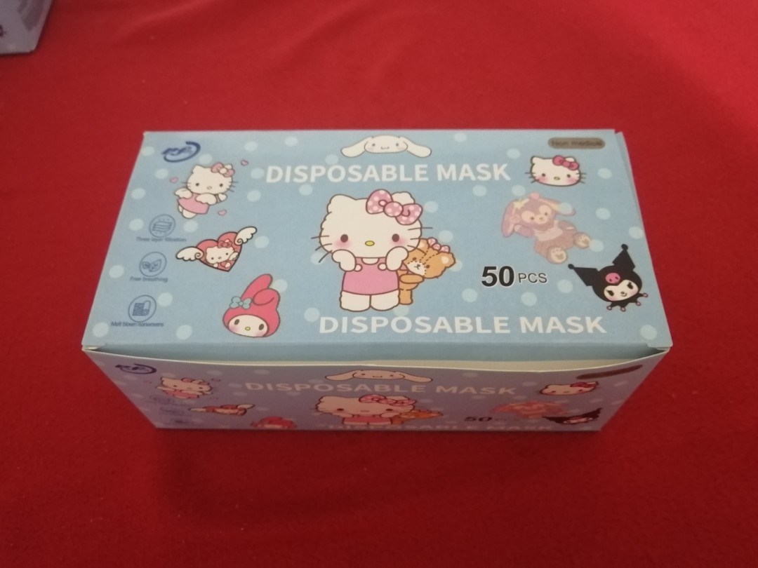 Mask 3ply cartoons, Health & Nutrition, Face Masks & Face Shields on ...