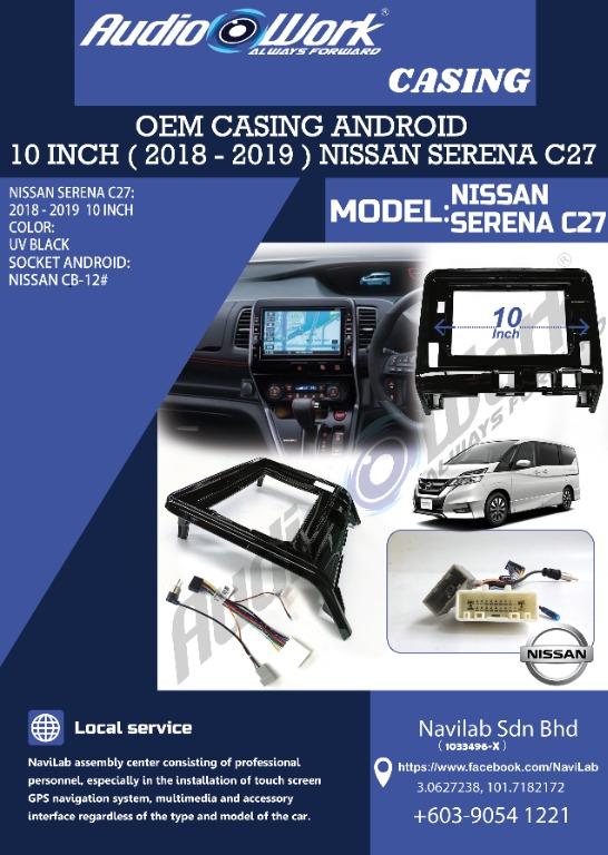 (Casing Only) Nissan Serena C27 2018-2019 10" (UV Black), Auto ...