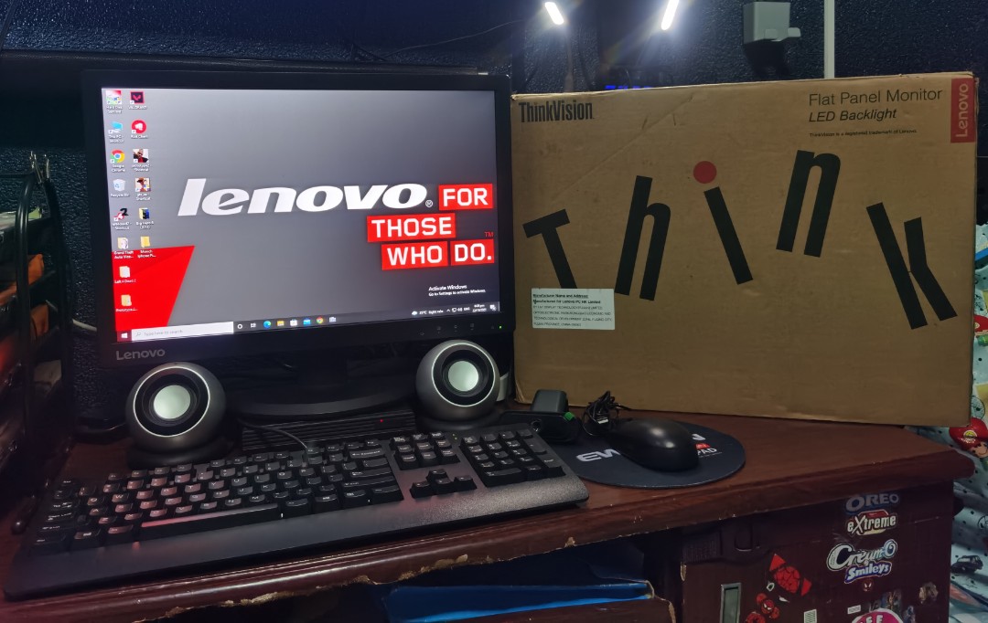 Computer Set Lenovo Tiny CPU Core i5 10th Gen and Monitor, Computers ...