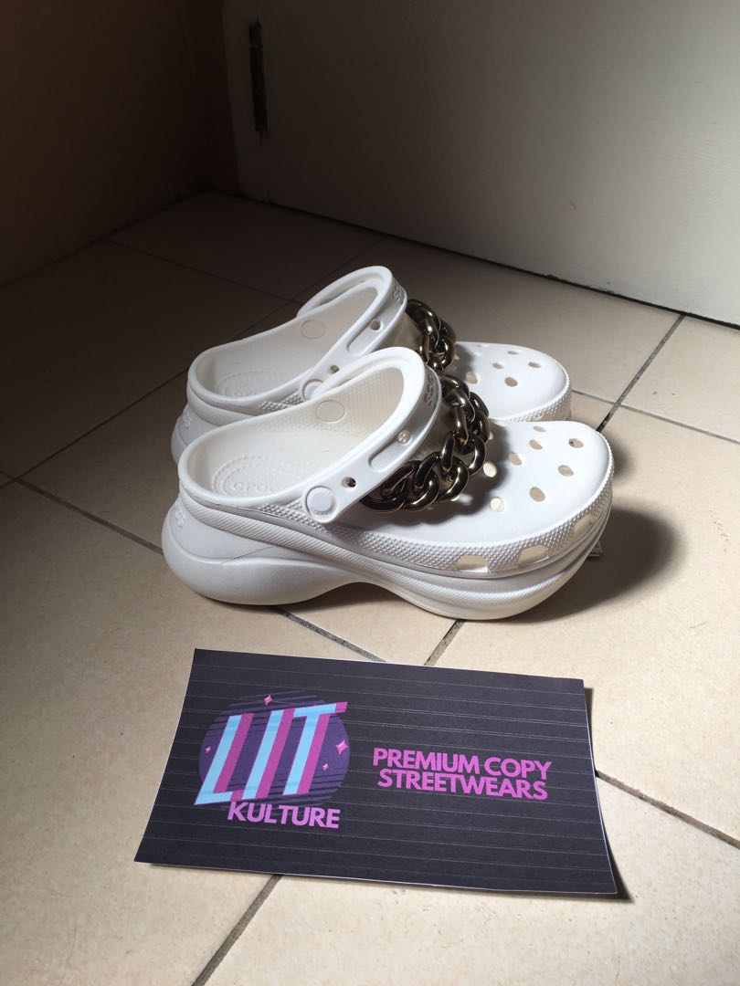 CROCS BAE CLOGS with Chain, Women's Fashion, Footwear, Slippers and ...