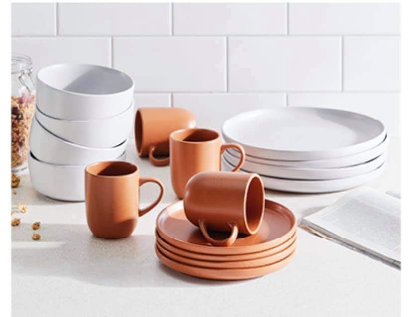 Crofton 4-piece Terracota Plates and Bowls, Furniture & Home Living ...