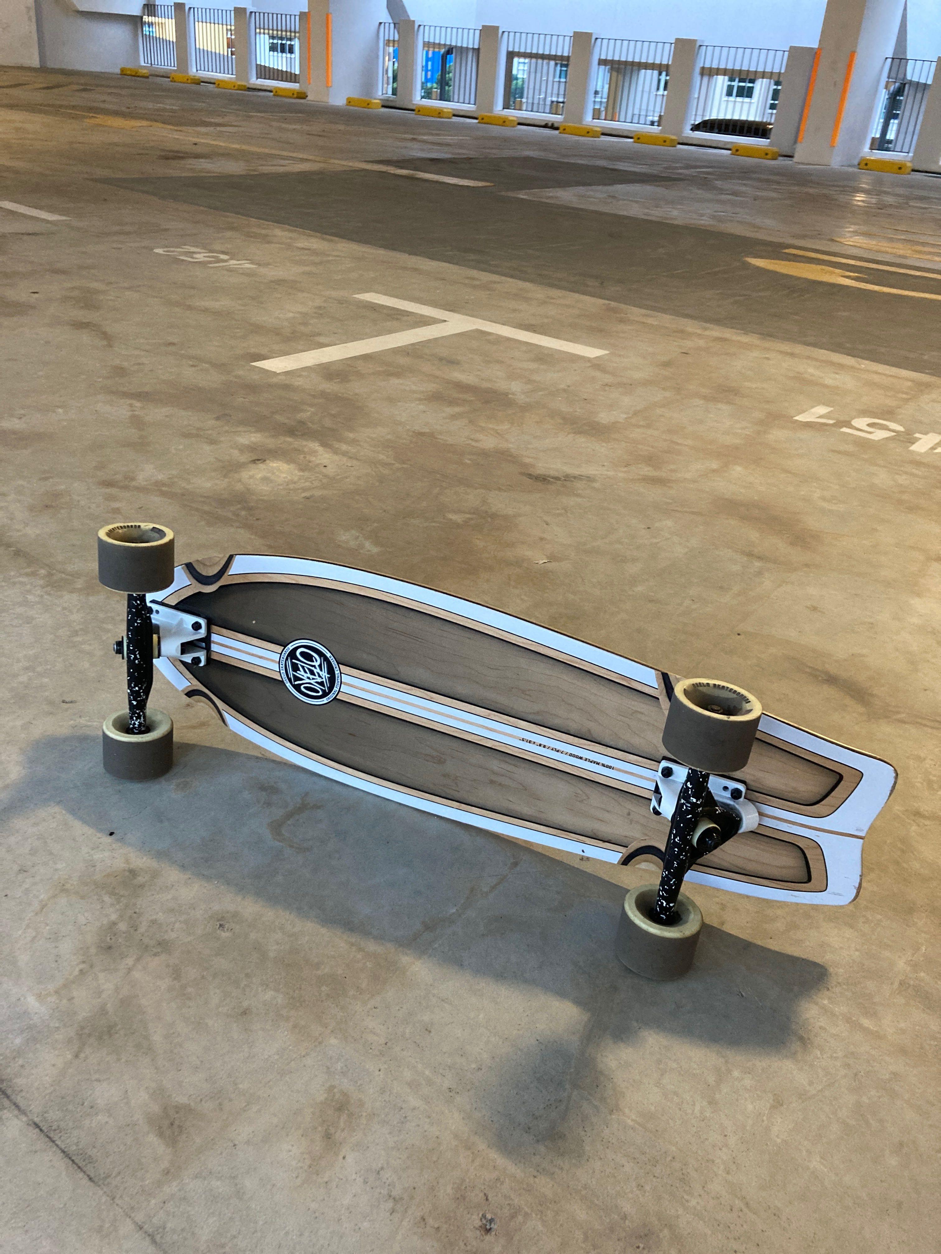 (DECATHLON - comes with a free helmet) Oxelo Fish Tail Cruiser Board ...