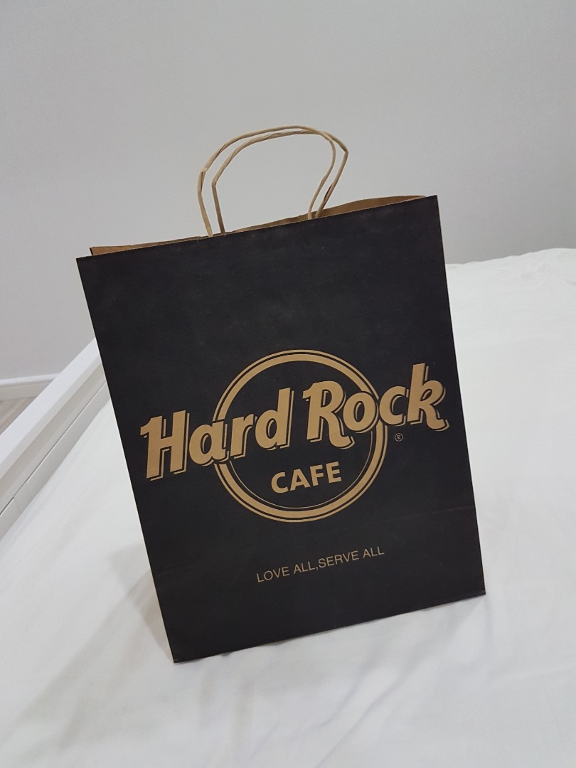 Hard Rock Cafe Big Paper Bag, Women's Fashion, Bags & Wallets, Tote ...