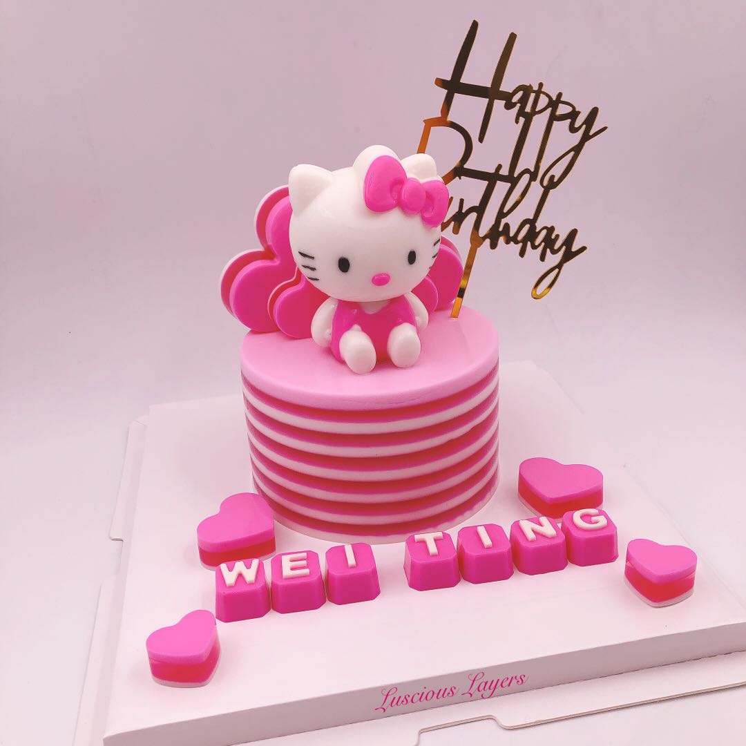 Hello kitty jelly cake, Food & Drinks, Homemade Bakes on Carousell