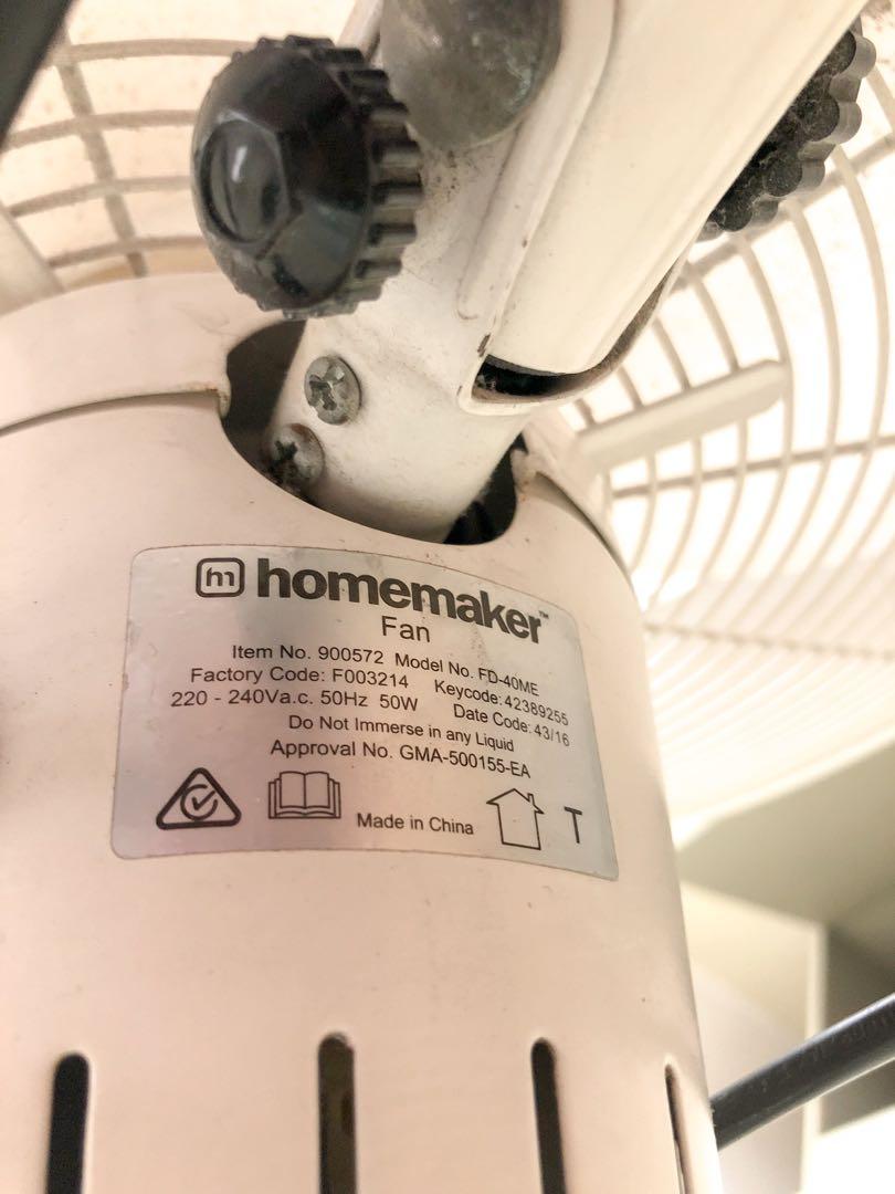 Homemaker Wooden Stand Fan - White Tripod Fan, Furniture & Home Living ...